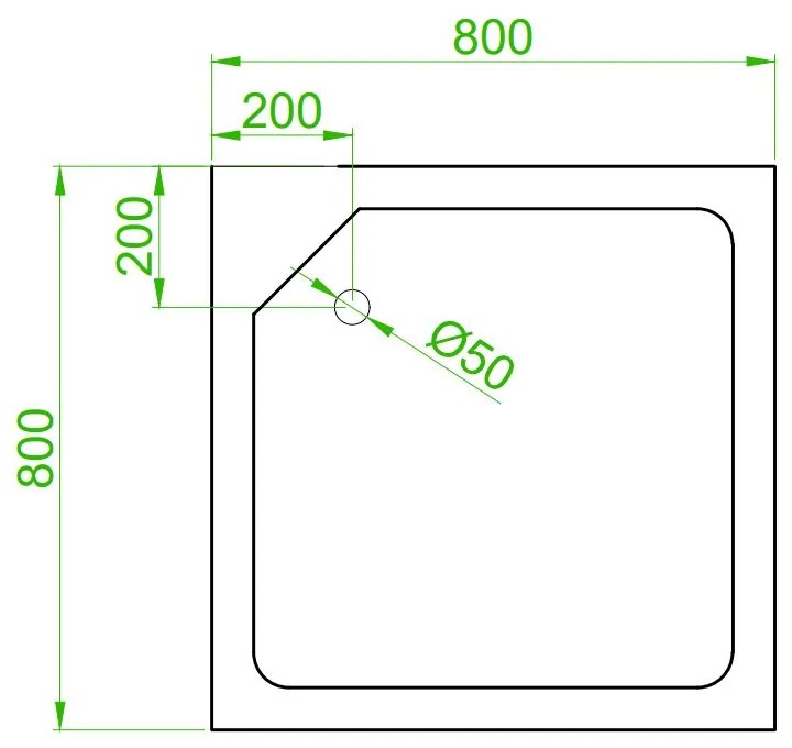BPS-koupelny Hydromasážní box HYD-LI80, 80x80 cm, černá/transparent