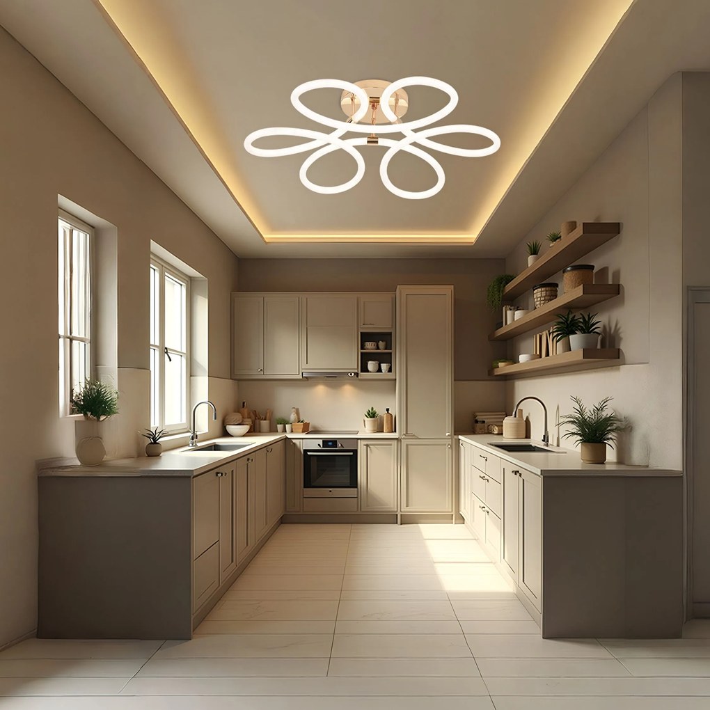 Toolight Rea, Moderní stropní svítidlo LED G023-C Gold, OSW-06374