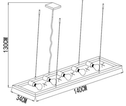 Lucide 73403/05/18 - Lustr na lanku THOR 5xE27/60W/230V