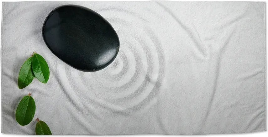 Sablio Ručník Listy a kámen - 30x50 cm