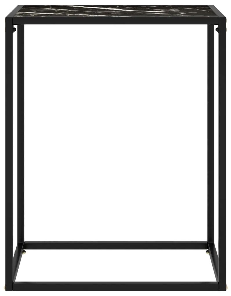 vidaXL Konzolový stolek černý 60 x 35 x 75 cm tvrzené sklo