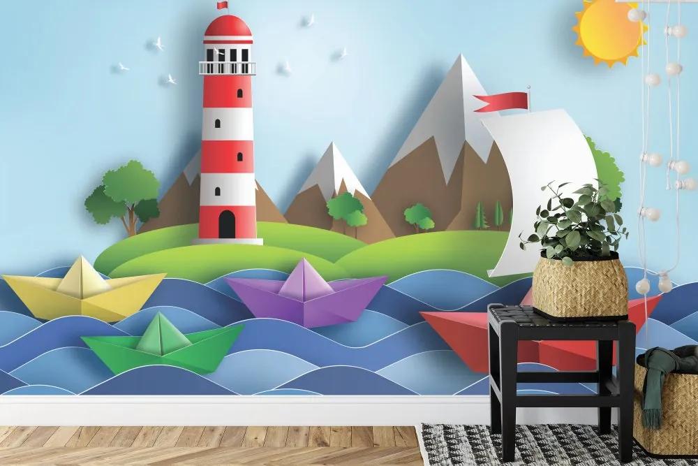 Fototapeta Sail Away Papercut Series Samolepící tapety 450x300