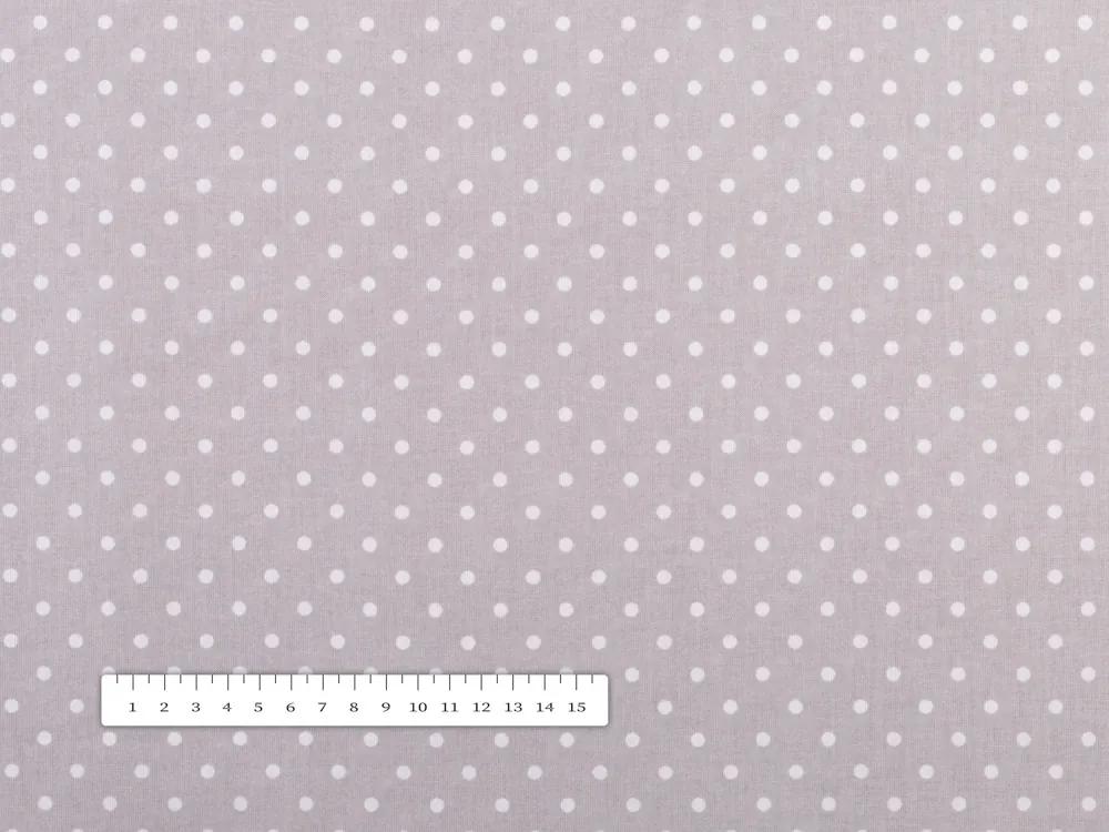 Biante Bavlněné prostírání na stůl Sandra SA-299 Bílé puntíky na šedém 30x40 cm