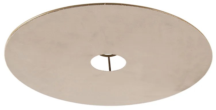 Sametový plochý stínidlo taupe se zlatem 45 cm