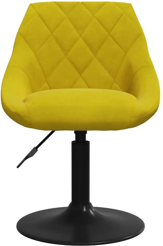 Barová židle hořčicově žlutá samet 335323