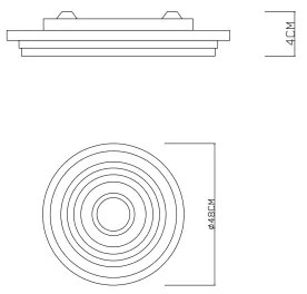 Globo 48011-46 - LED Stmívatelné stropní svítidlo SABATINO LED/46W/230V + DO