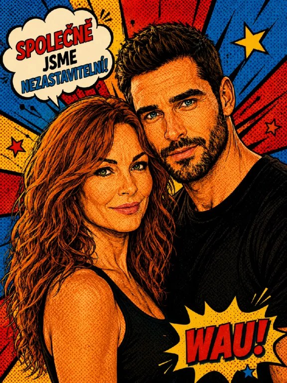 Hravý Pop-Art – Stylizovaný komiksový portrét na plátně z vaší fotky