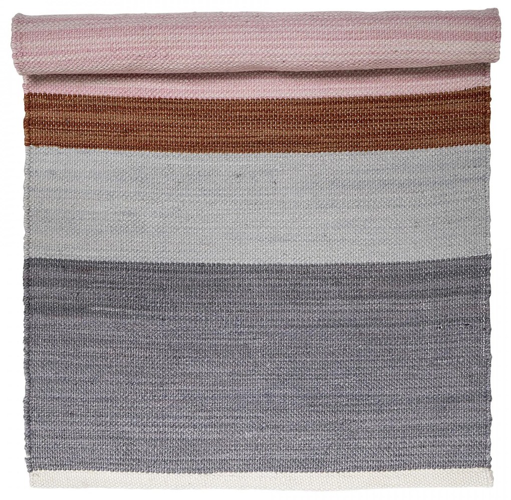 Bloomingville Kobereček Multicolor 60x120 cm, růžová barva, modrá barva, šedá barva, hnědá barva, textil
