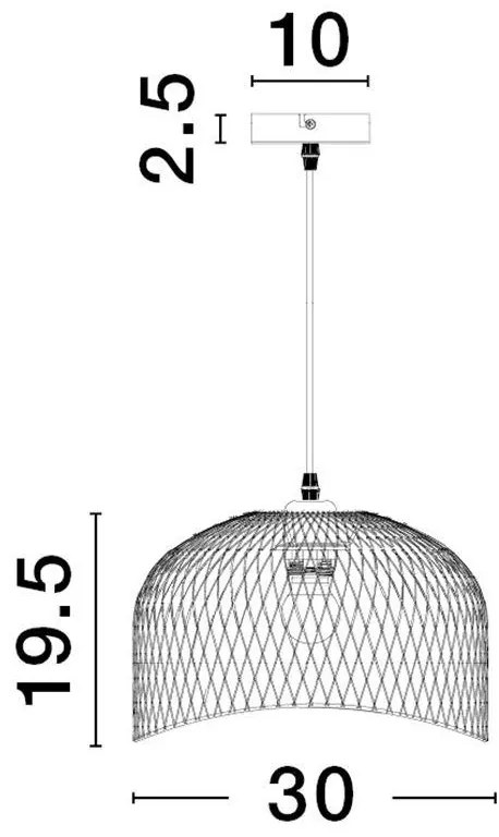 Nova Luce Závěsné svítidlo LYRON, E27 1x12W Barva: Bílá