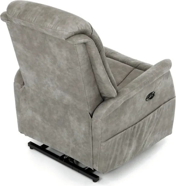 Polohovací křeslo šedé, elektrické TV-Q8575 GREY3