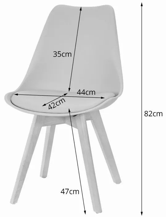 Šedý jídelní set 1 + 2, stůl BERGEN 100 + židle BALI MARK