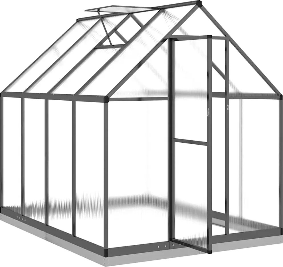 Skleník s podkladovým rámem antracitový 224x169x202 cm hliník 3266325