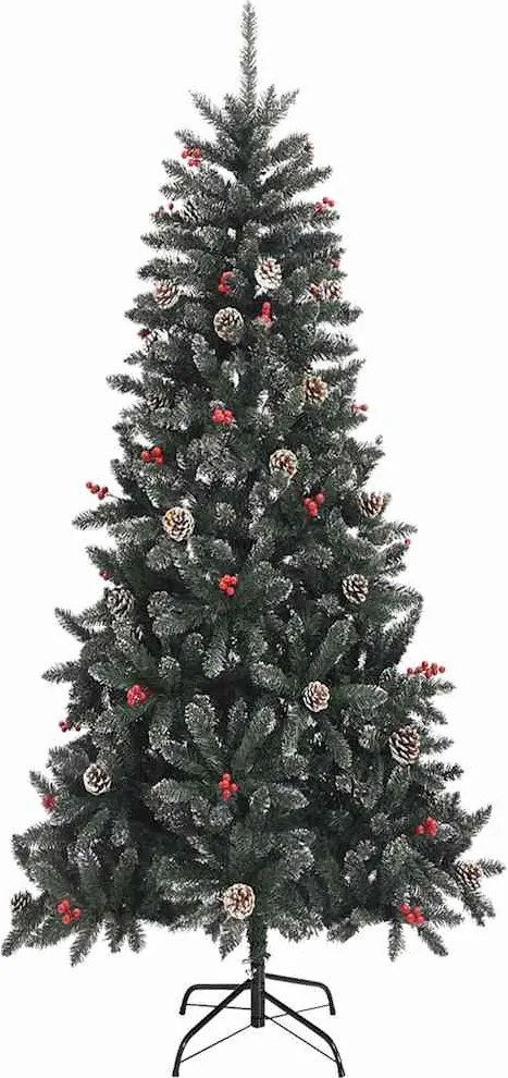 Umělý vánoční stromeček Zelená 210 cm PVC, plast a ocel 3395894