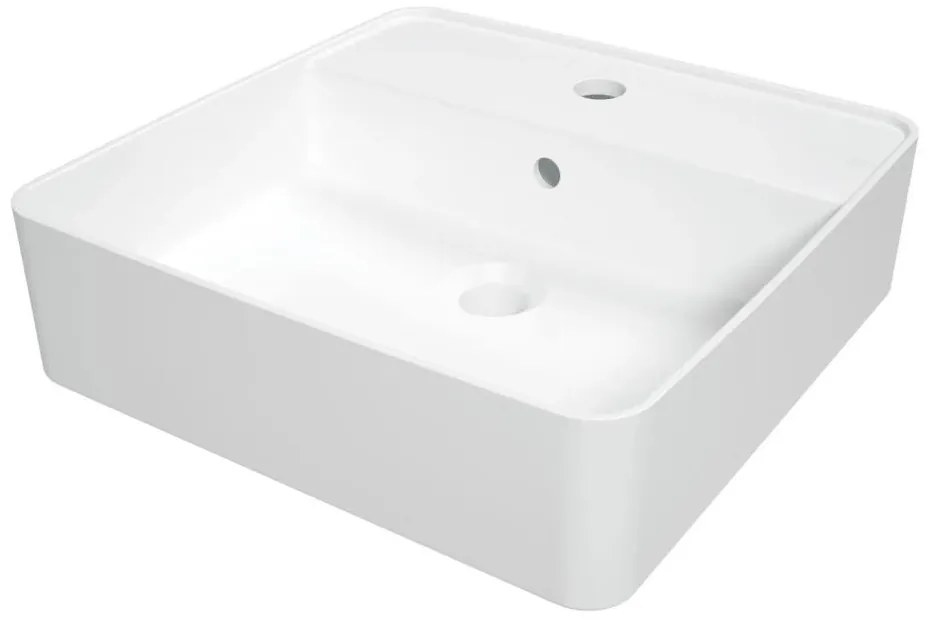 Deante CGS_6U4B - Umyvadlo na desku s otvorem SQUARE 42x42 cm keramika/bílá CGS_6U4B