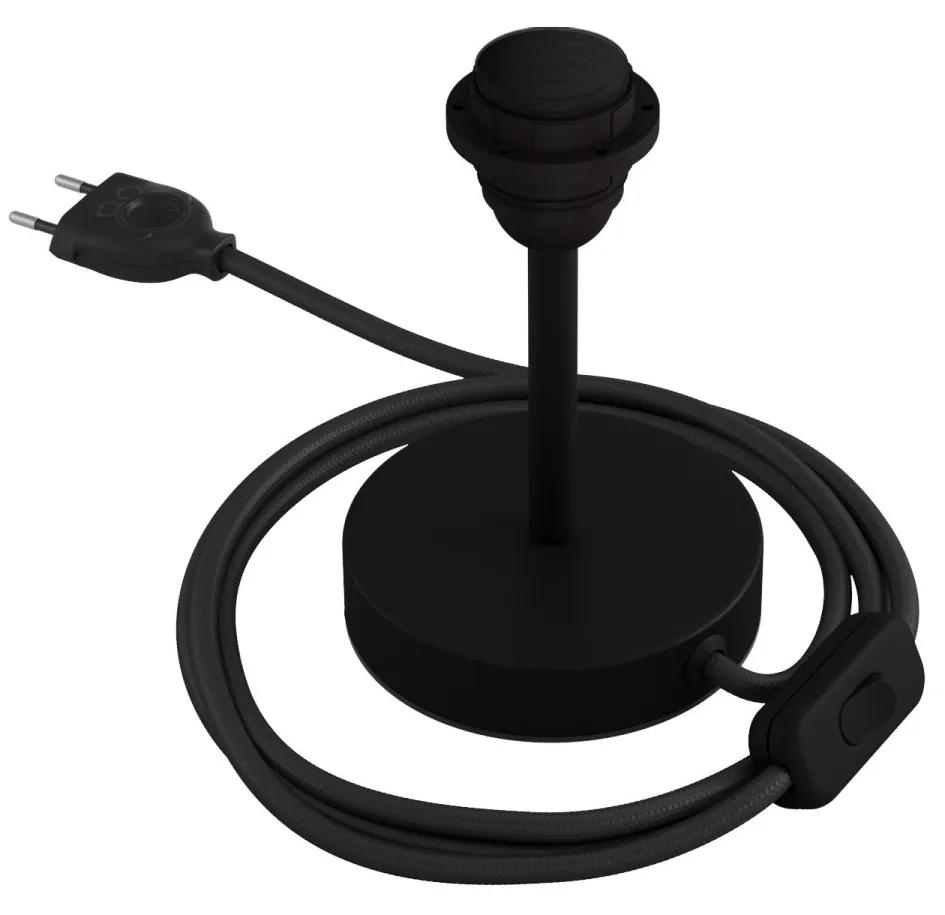 creative cables Kovová stolní lampa Alzaluce pro stínidlo Velikost: 15 cm, Barva: Matná černá