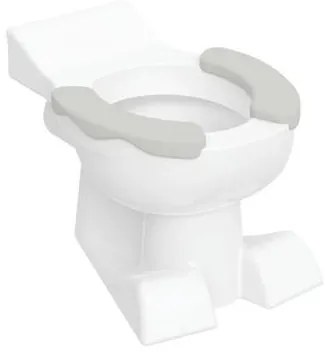 Geberit Bambini - Stojící WC, pro děti, zadní odpad, bílá/šedá 212015000