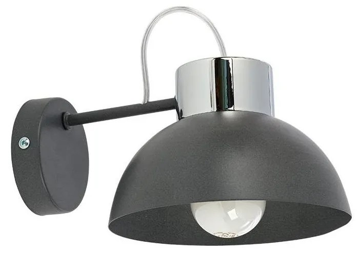 TK Lighting Nástěnné svítidlo TEDI 1xE27/60W/230V antracit/chrom TK3387