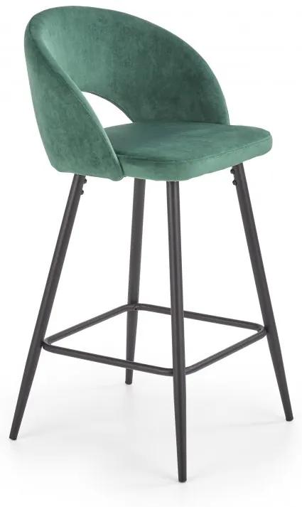 Barová židle H-96 Halmar Tmavě zelená