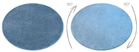 koberec kulatý SANTA FE modrý 74 hladký, Jednotný jednobarevný velikost kruh 200 cm | krásné koberce cz