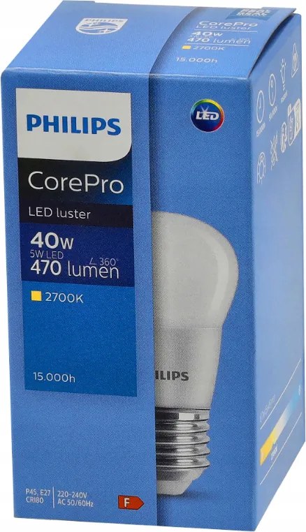 SADA 10 LED žárovek E27 P45 5W WW 470lm CorePro 2700K