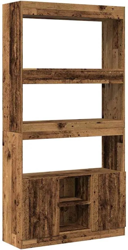Skříň highboard old wood 92 x 33 x 180 cm kompozitní dřevo 3309625