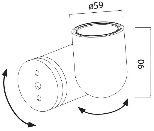 Mantra Ios, nástěnné/stropní svítidlo 1xGU10, bílá, průměr 6cm