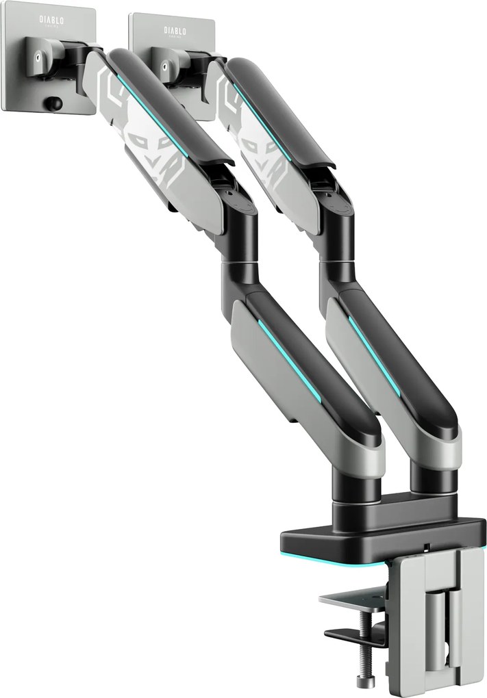 Držák na dva monitory 35" RGB šedo-černý: Diablo X-Arm Dual