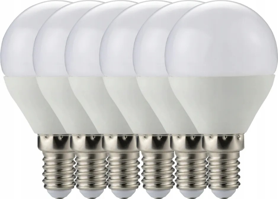 SADA 6x LED žárovka E14 G45 7W 590lm - teplá bílá