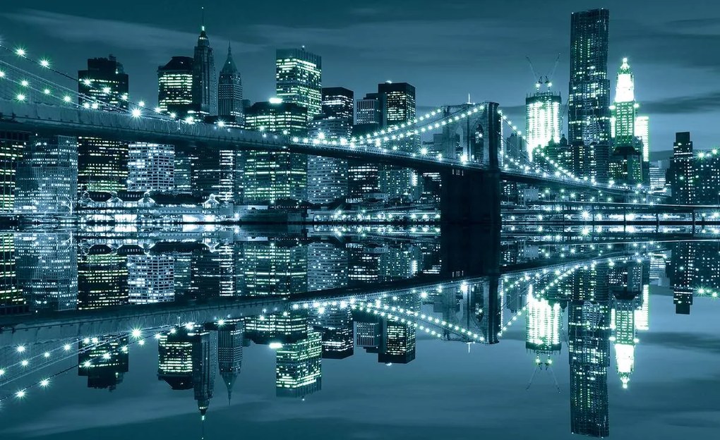 Fototapeta - New York a Brooklynský most (152,5x104 cm)