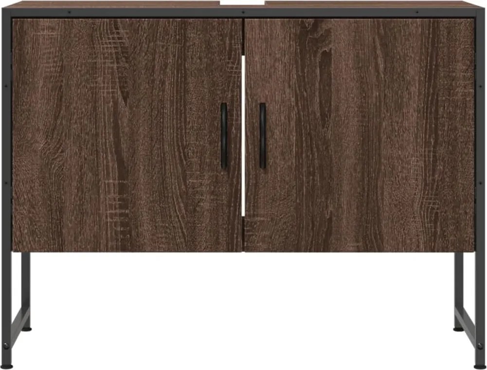vidaXL Koupelnová skříňka pod umyvadlo 80x33x60 cm kompozit [842465] Barva: šedá sonoma