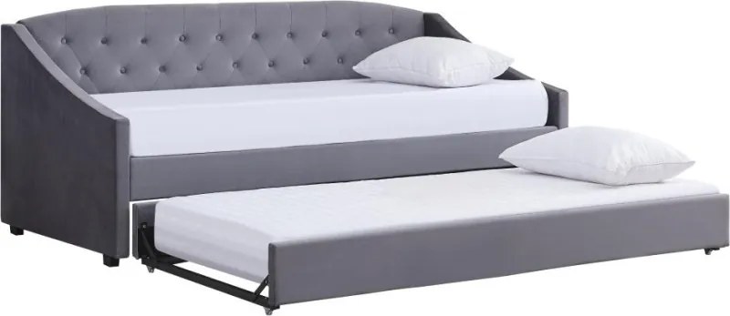 Rozkládací postel 90x200, šedá, ALODA Kondela 0000399617