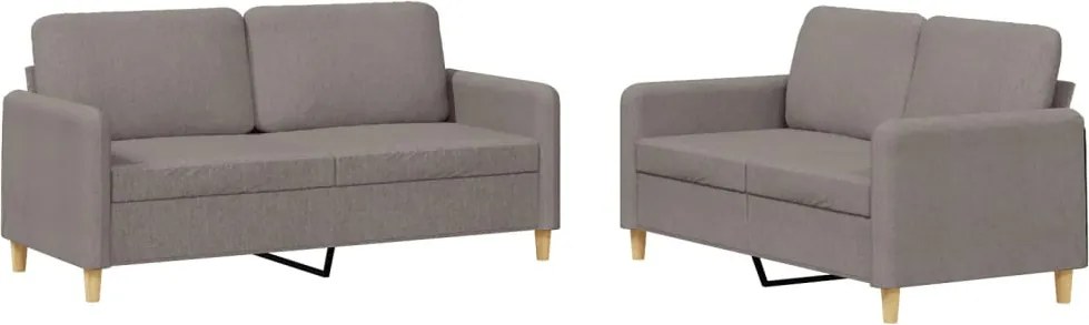 2dílná sedací souprava s poduškami taupe textil 3202093