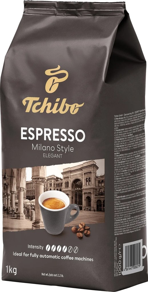 Tchibo Espresso Milano Style - 1 kg zrnkové kávy - Intenzita: 4/6
