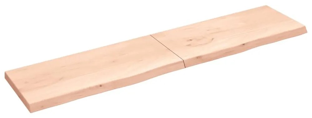 Petromila Nástěnná police 220x50x(2-6) cm neošetřené masivní dubové dřevo