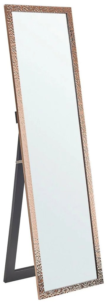 Stojací zrcadlo 40 x 140 cm měděné BRECEY Beliani