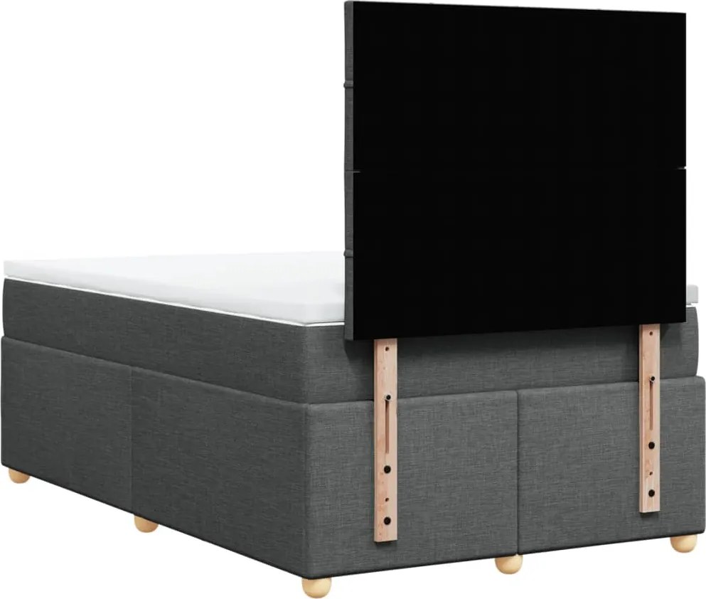 Box spring postel s matrací tmavě šedá 120x190 cm textil 3291220