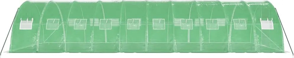 Skleník s ocelovým rámem zelený 40 m² 10 x 4 x 2 m 3188064