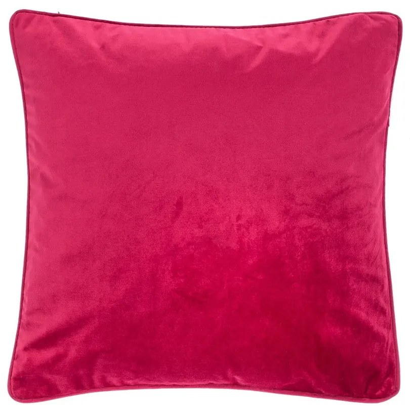 Tmavě růžový polštář Tiseco Home Studio Velvety, 45 x 45 cm
