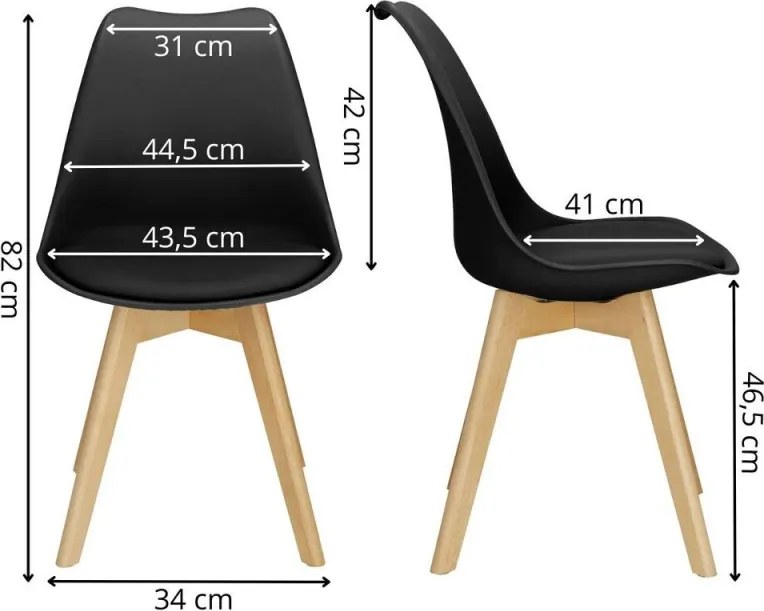 Designová židle SPRINGOS VERDE DC0015 černá