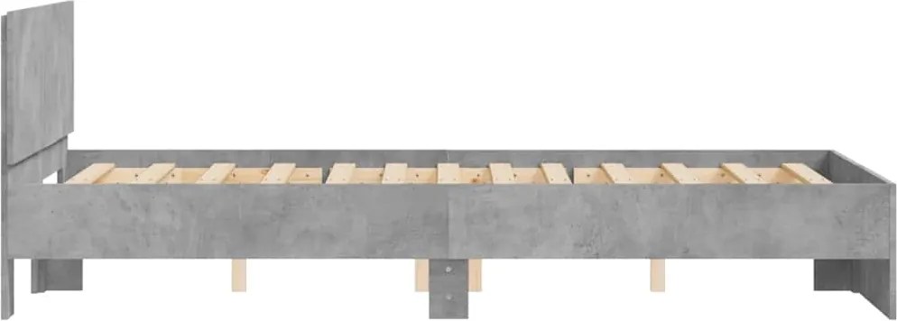 Rám postele s čelem betonově šedý 135 x 190 cm 3207507