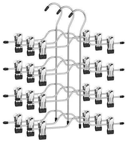 Věšáky na oblečení CRI042BK 3 ks
