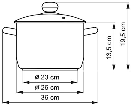 KOLIMAX - české nerezové nádobí Hrnec s poklicí KOLIMAX PREMIUM 26 cm, 6,5 l