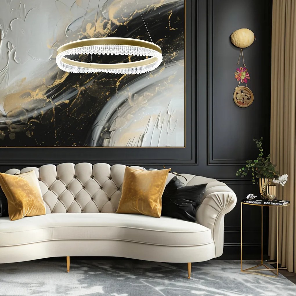 Závěsné LED svítidlo Preciosa, 1x LED 52w, 4000k, g