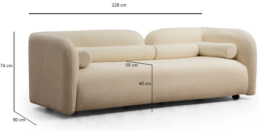 Hanah Home Pohovka VICTORIA krémová 859FTN2041