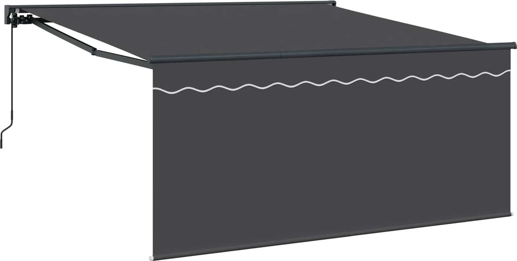 Stahovací markýza Antracit 300 x 250 cm Polyester a hliník 3329935