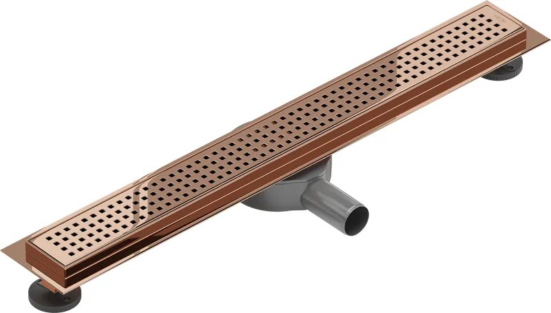 Mexen Flat 360° M08 sprchový žlab 70 cm, růžové zlato, 1625070-40