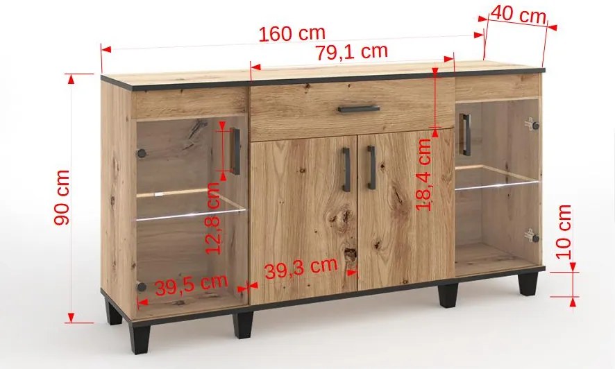ADRK Furniture Komoda POLA 03 ADRK-CHES-POL-03-ART