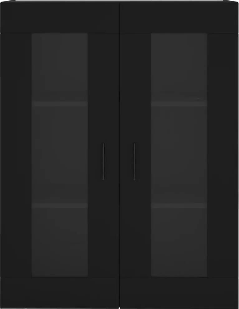 vidaXL Skříň highboard 69,5 x 34 x 180 cm kompozitní dřevo [3198676] Barva: Černá