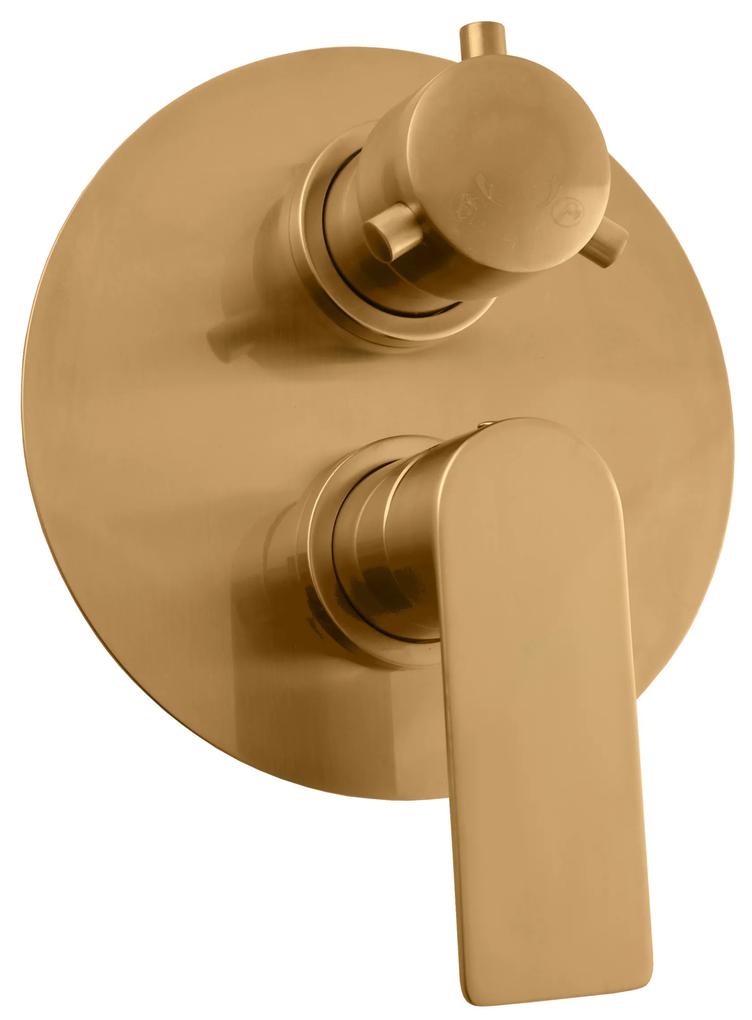 Slezák - RAV Vodovodní baterie sprchová vestavěná NIL - zlatá - kartáčovaná  Barva: Zlatá kartáčovaná mat