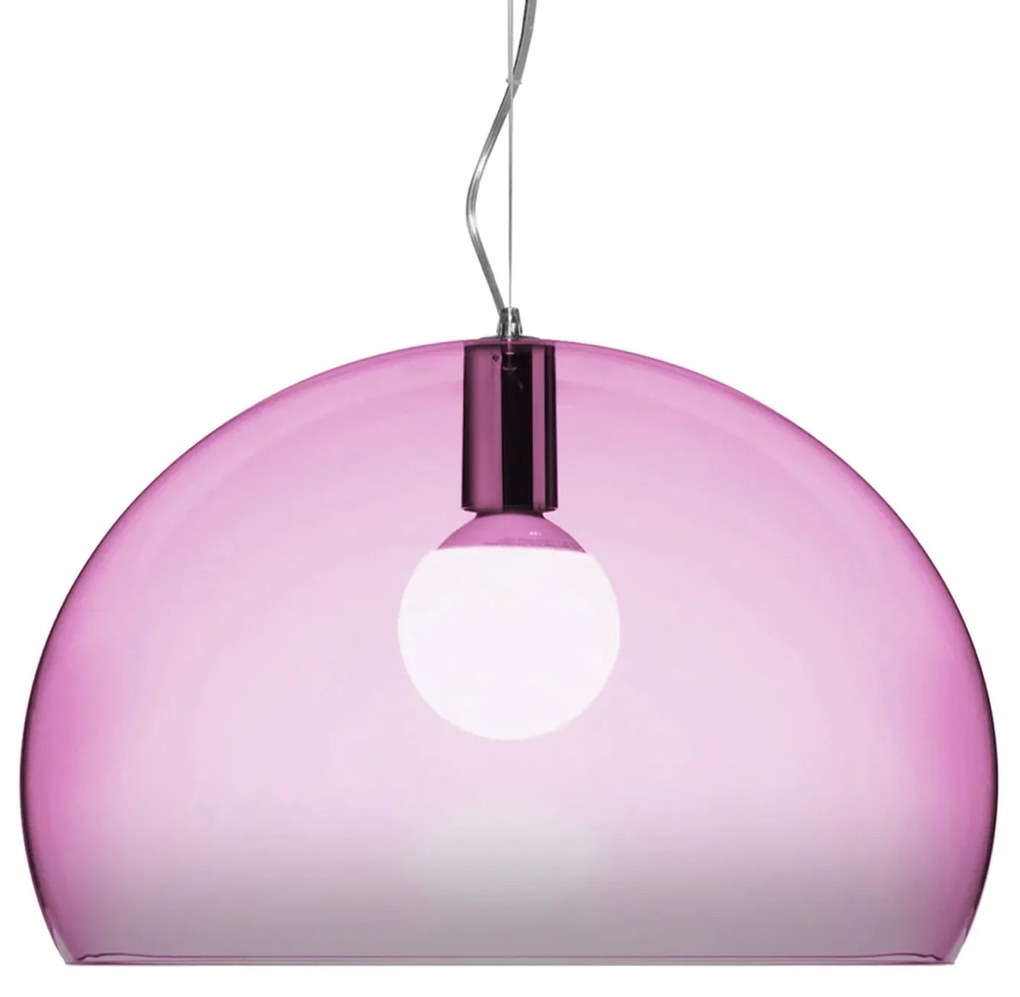 Výprodej Kartell designová závěsná svítidla FL/Y Medium-růžová transparentní